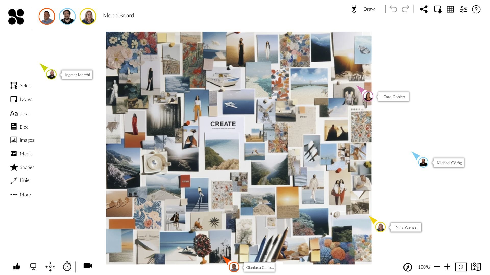 Create your Mood Board for free with Collaboard